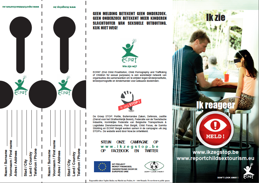 Flyer Ik zeg STOP ! - ECPAT