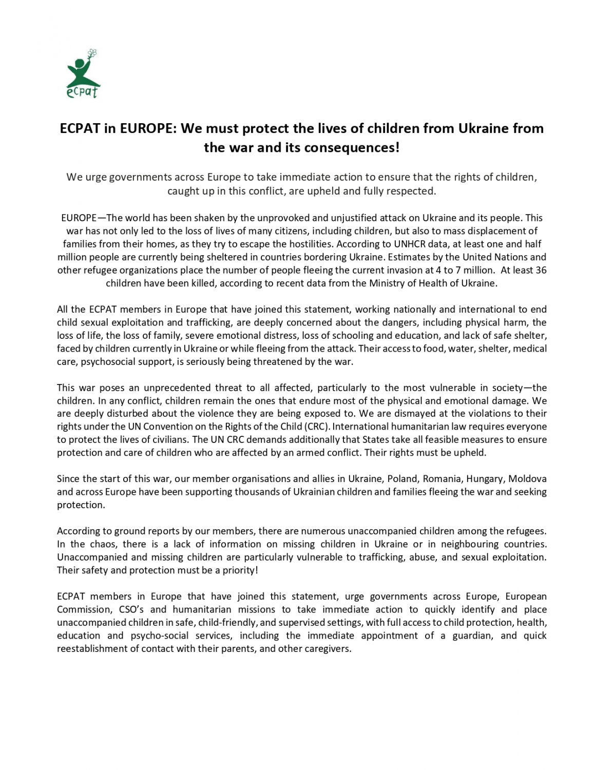 Recent news Archives - ECPAT